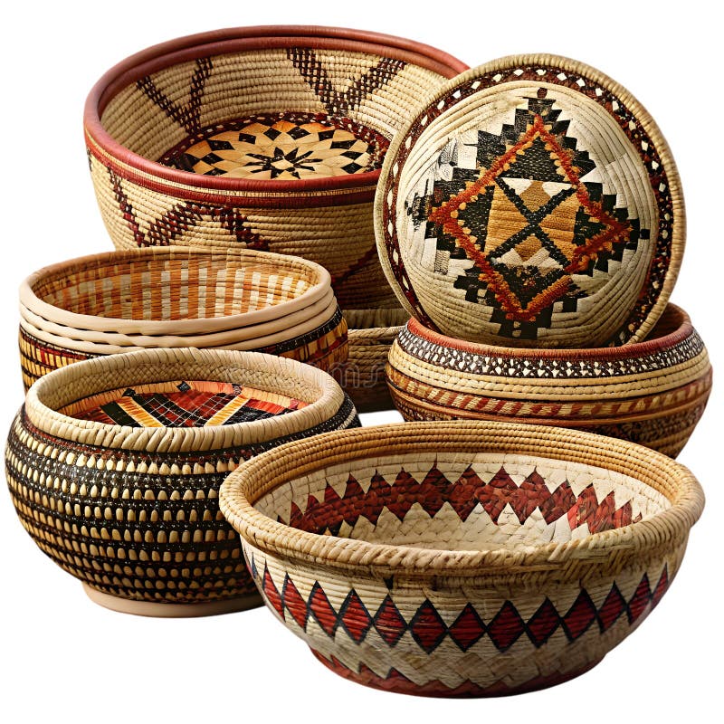 Native American Sweetgrass Baskets Stock Illustration - Illustration of ...