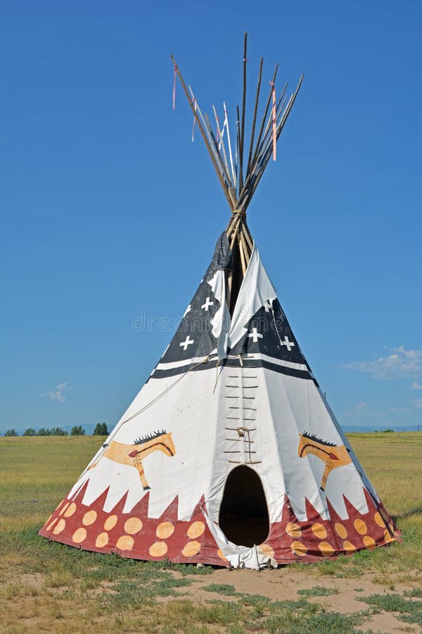 Native American Teepee`s in Colorado. Editorial Image - Image of ...