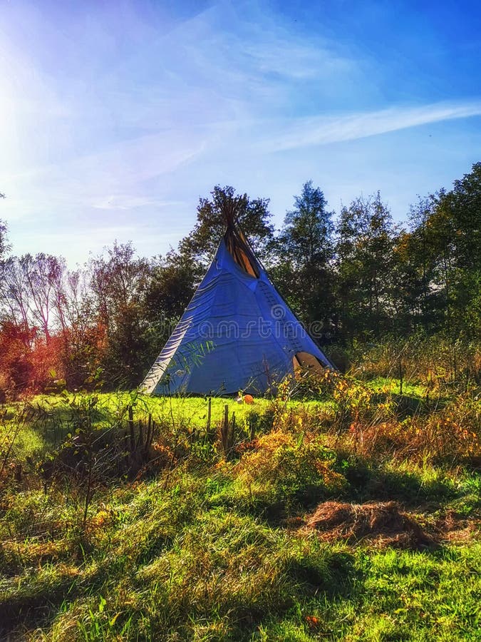 Native American tipi tent stock photo. Image of park - 233917000
