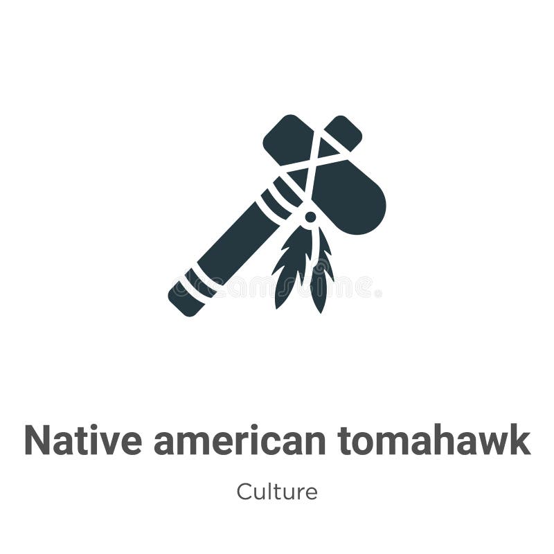 Native American Tomahawk Vector Icon on White Background. Flat Vector ...