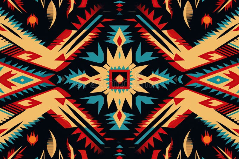 Native American Traditional Pattern Ethnic Design Background in Earth ...