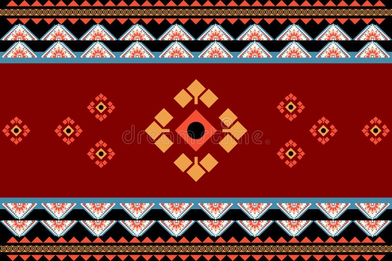Native American Tribal Fabric, Tile, Carpet, Vector, Geometric Ethnic ...