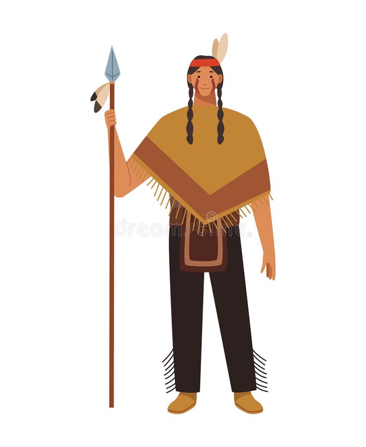 Native American Warrior Man Stock Vector - Illustration of portrait ...