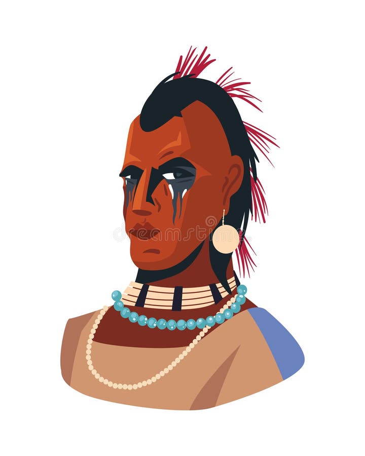 Native american warrior stock vector. Illustration of ancient - 300360326