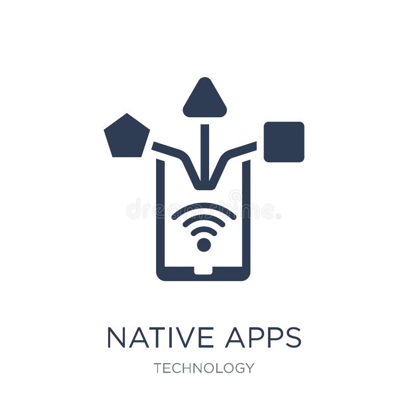 Native Apps Vector Icon. Mobile Technology Illustration Sign ...