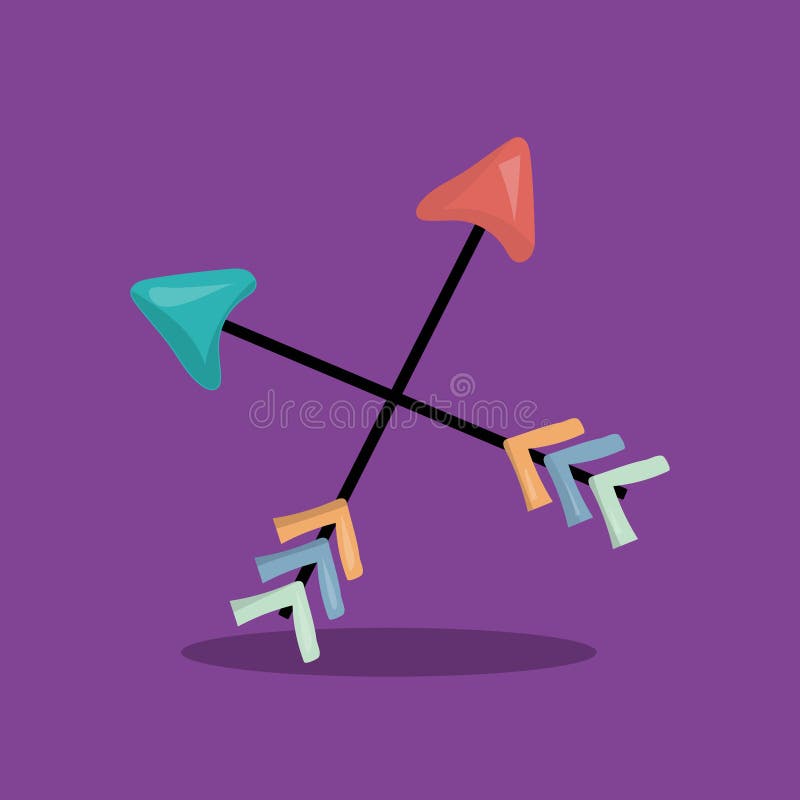 Native arrow cross 10 stock vector. Illustration of native - 197986950