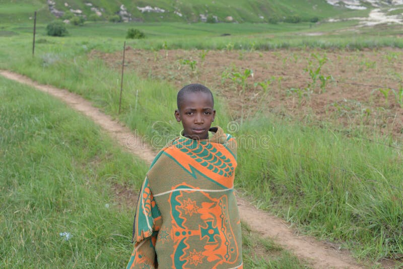 Native Basotho Boy from Butha-Buthe Region of Lesotho Editorial Image ...