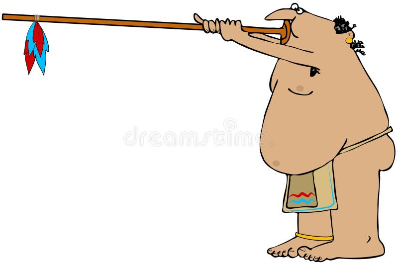 Native With A Blowgun stock illustration. Image of weapon - 24915912