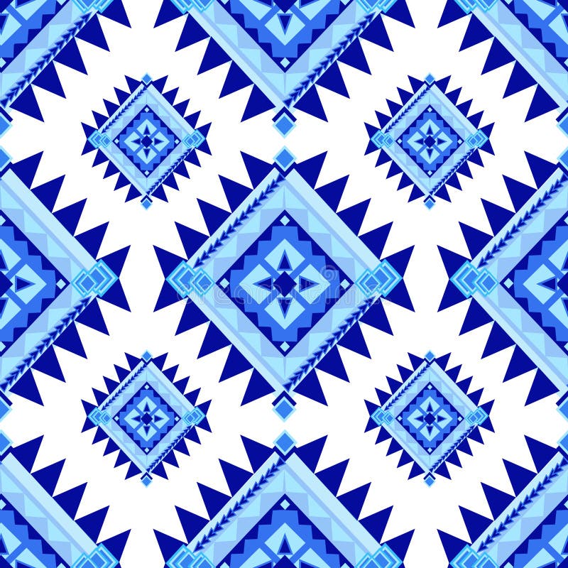 Native Cloth Pattern White and Blue Native American Patterns, Asian ...