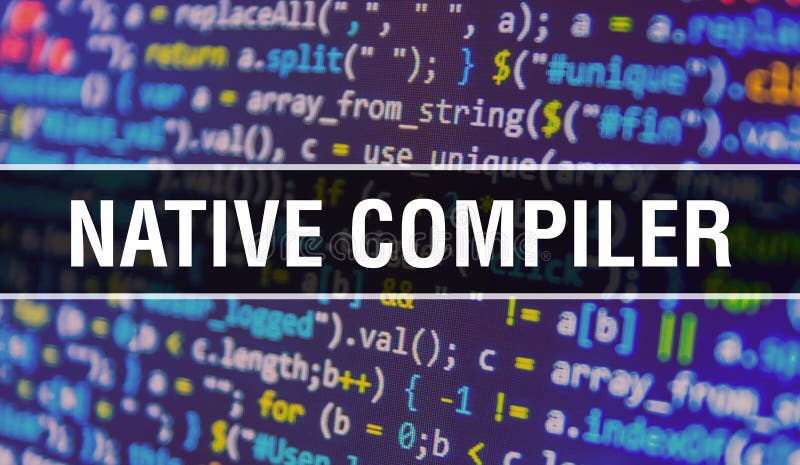 Native Compiler With Abstract Technology Binary Code Backgrounddigital Binary Data And Secure