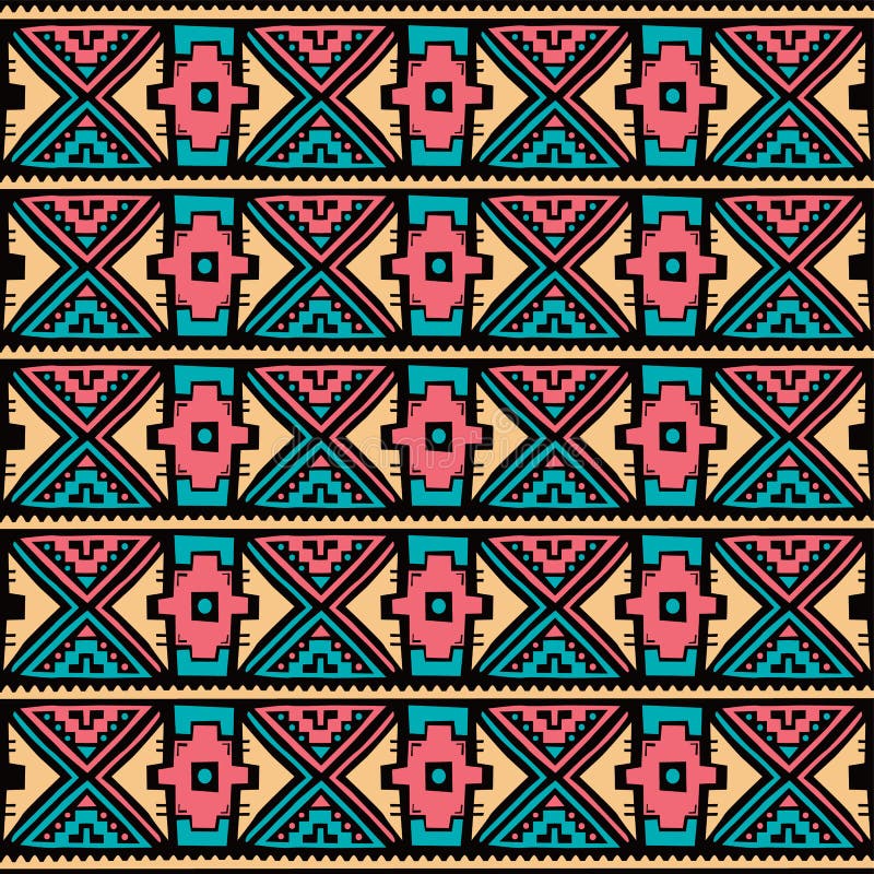 Native Ethnic Seamless Pattern Stock Vector - Illustration of color ...