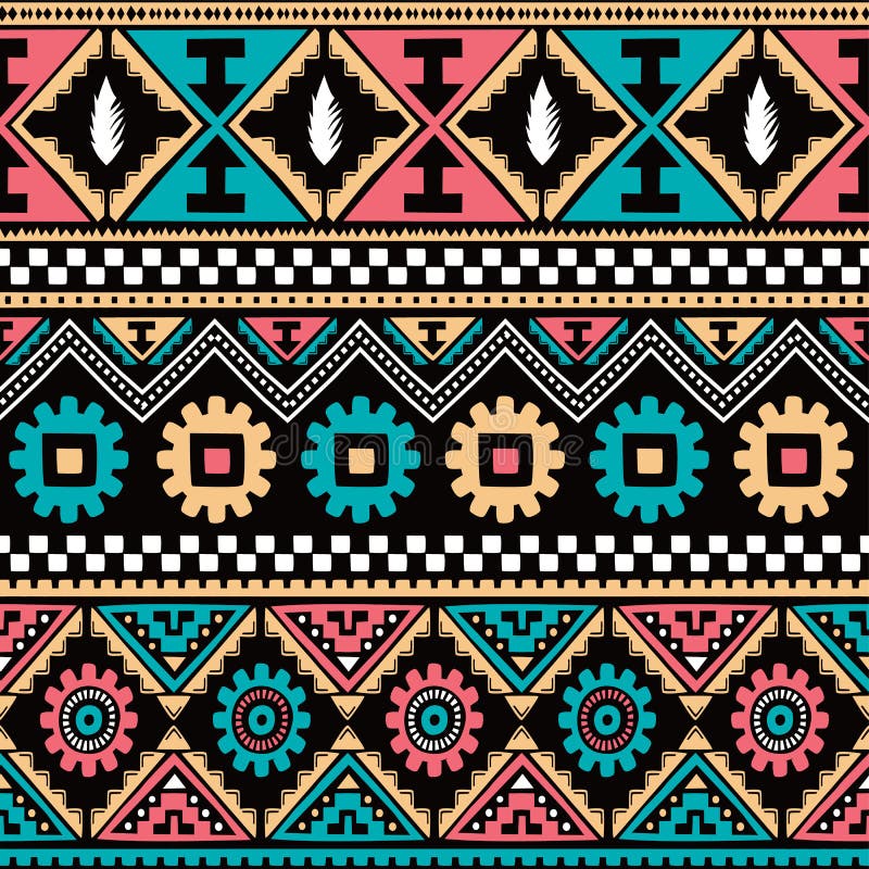 Native Ethnic Seamless Pattern Stock Vector - Illustration of card ...