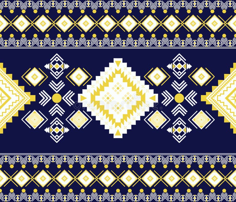 Native Fabric and Carpet Featuring Geometric Patterns of Triangle and ...