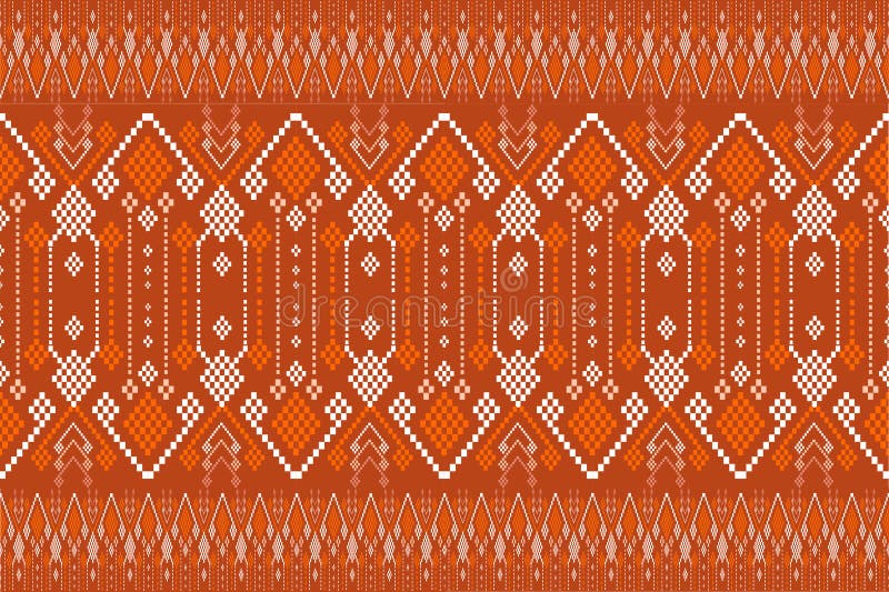 Native Fabric Pattern, Ethnicity. Geometric Patterns in Brown and White ...