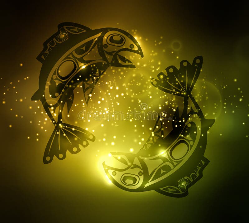 Native Salmon Vector Stock Illustrations – 111 Native Salmon Vector ...