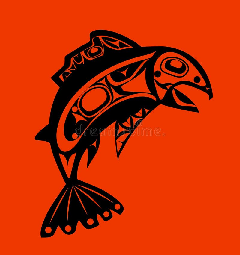 Tribal fish tattoo stock vector. Illustration of abstract - 7201251
