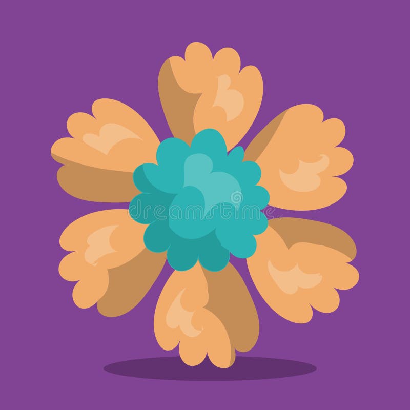 NATIVE FLOWER BLUE 20 stock vector. Illustration of vector - 197986966