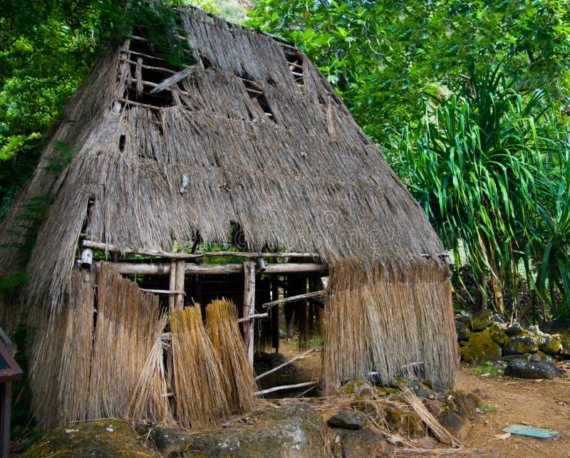Native Hawaiian Hut stock photo. Image of waimea, religion - 2739138