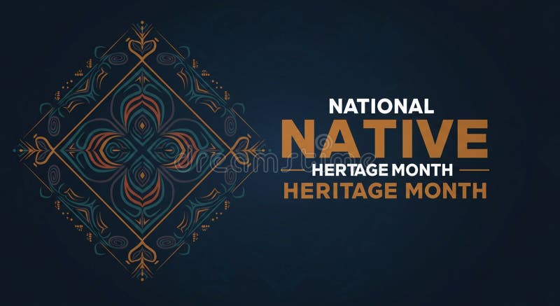 Native Heritage Month Graphic with Ethnic-inspired Pattern Stock ...
