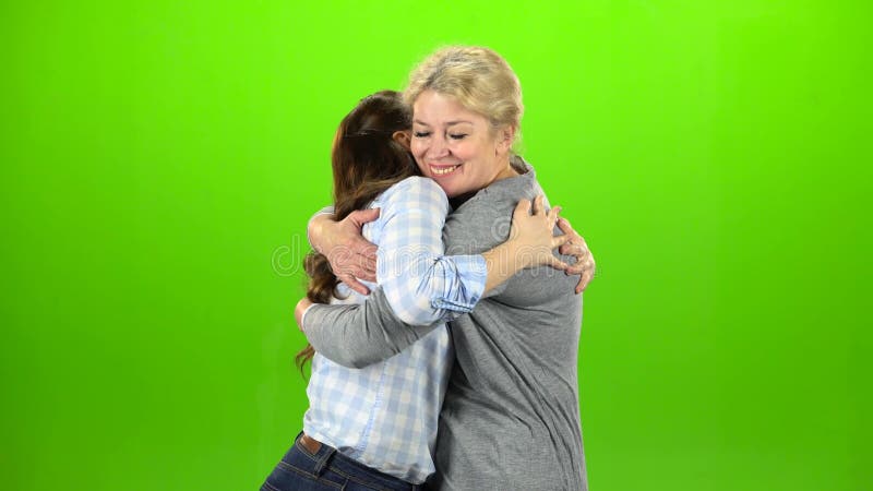 Native Hugs, they are Stand and Talking. Green Screen Stock Footage ...