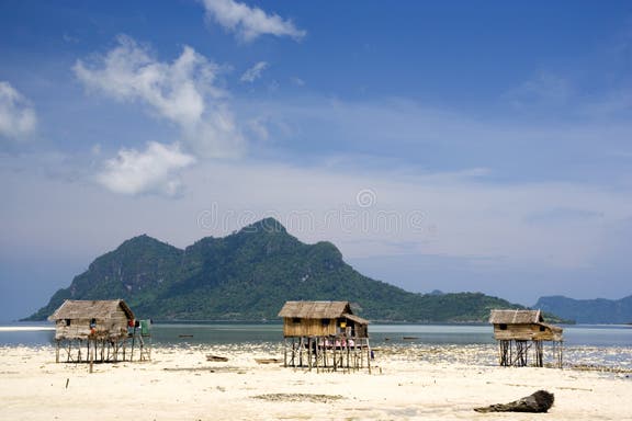 Native Huts on Stilts stock photo. Image of sampan, houses - 4769794
