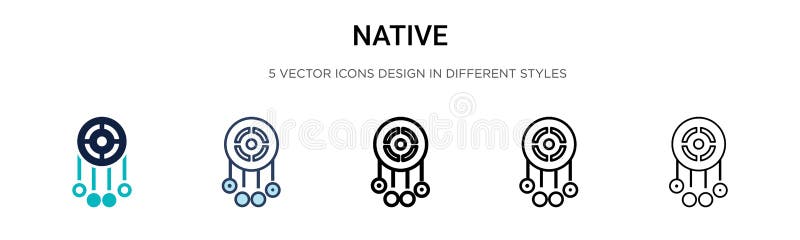 Native Icon in Filled, Thin Line, Outline and Stroke Style. Vector ...