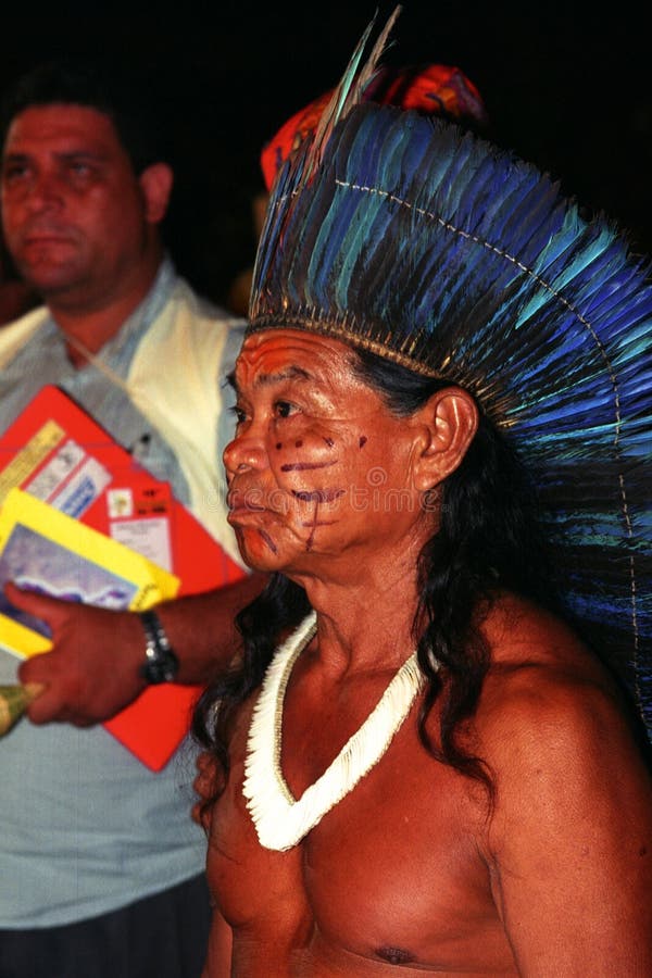 Native Indian Awa Guaja of Brazil Editorial Stock Image - Image of ...