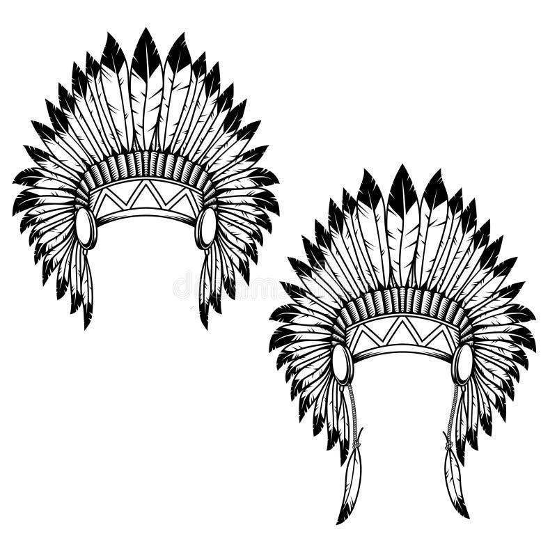 Indian Chief Headdress Vector