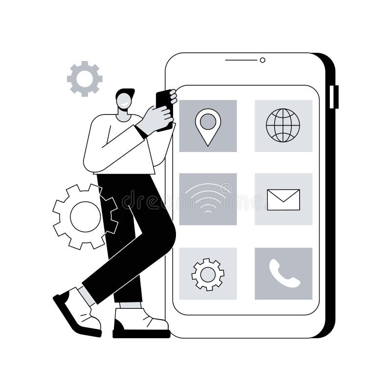 Native Mobile App Abstract Concept Vector Illustration Stock Vector Illustration Of Design