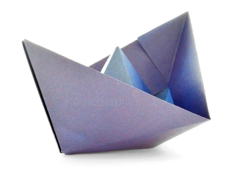 Native Paper Ship, Origami Sail Boat Isolated on White Background Stock ...