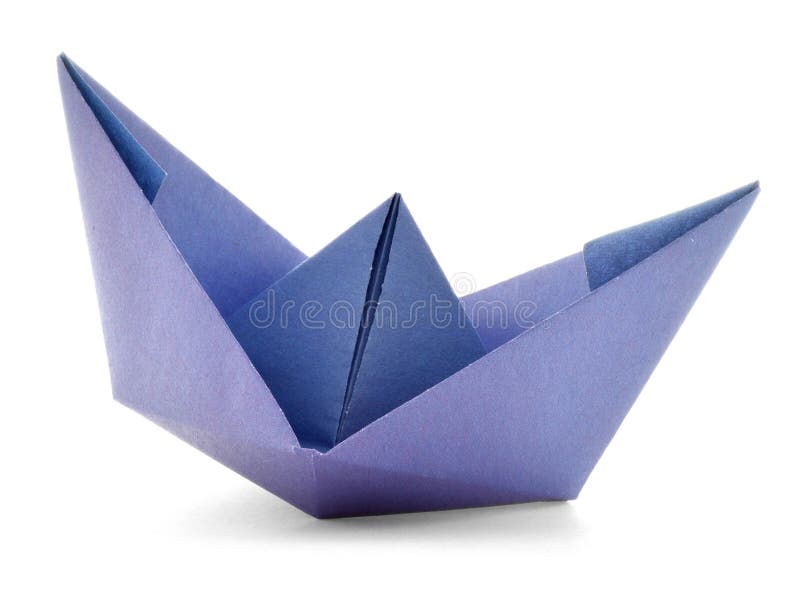 Native Paper Ship, Origami Sail Boat Isolated on White Background Stock ...