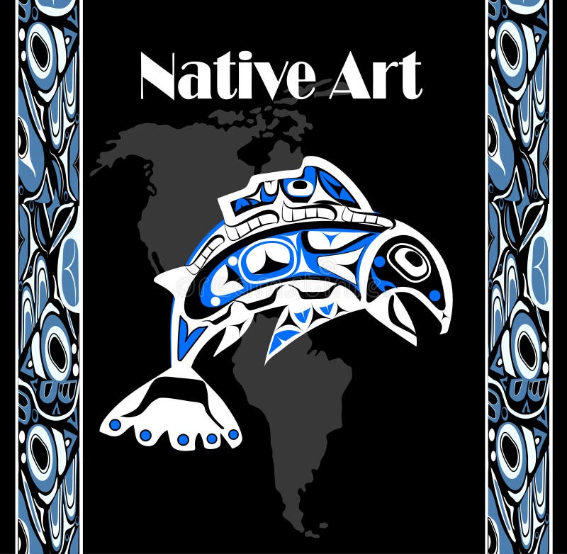 Native Salmon Vector Stock Illustrations – 111 Native Salmon Vector ...