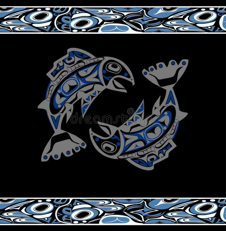 Native Salmon Art Stock Illustrations – 200 Native Salmon Art Stock ...