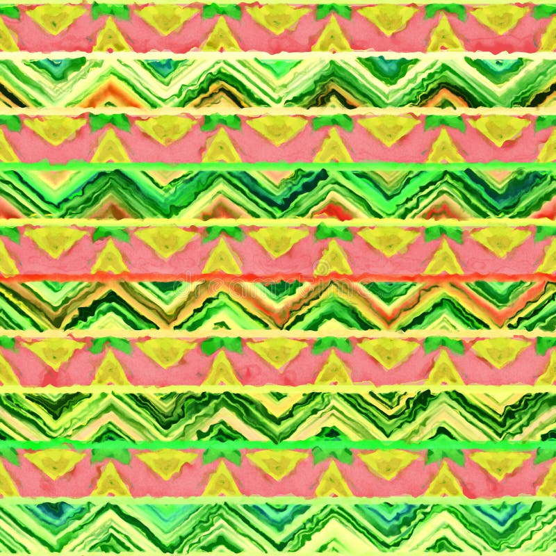 Native Seamless Watercolor Artistic Boho Style Colorful Square Pattern ...