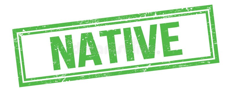 NATIVE Text on Green Grungy Vintage Stamp Stock Illustration ...
