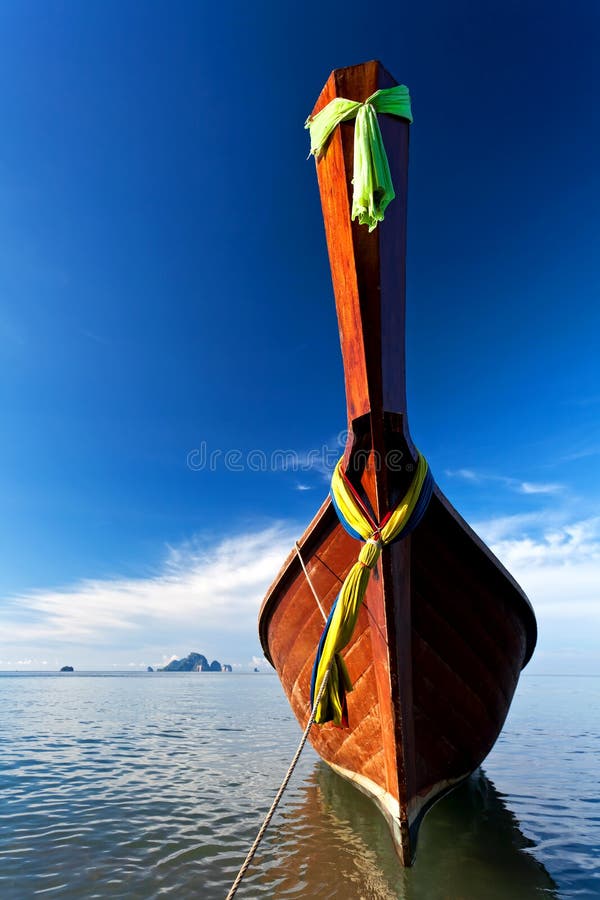 Native Thai style boat stock image. Image of seascape - 28492845