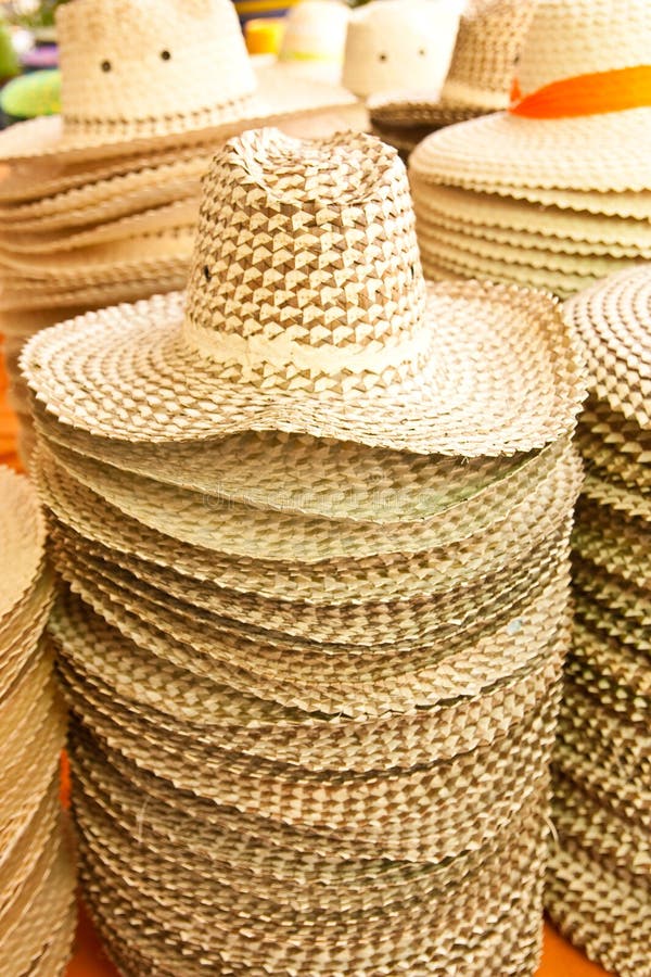 Native Thai Style Handmade Hat Stock Image - Image of shade, plant ...
