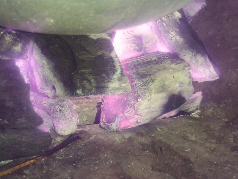 A Native or Traditional Way of Making Fire and Cooking Stock Image ...