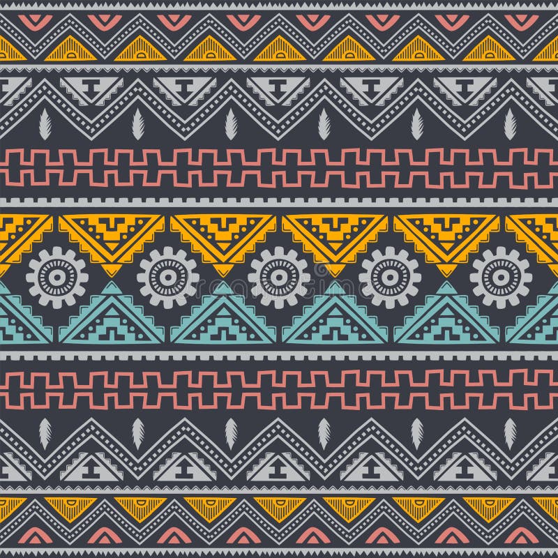 Native Tribe Pattern Background Wallpaper Art Stock Illustration ...