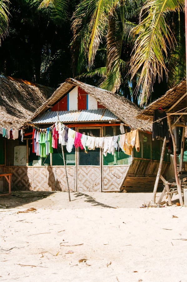 Native Tropical House on the Beach of Bantayan Island, Santafe ...