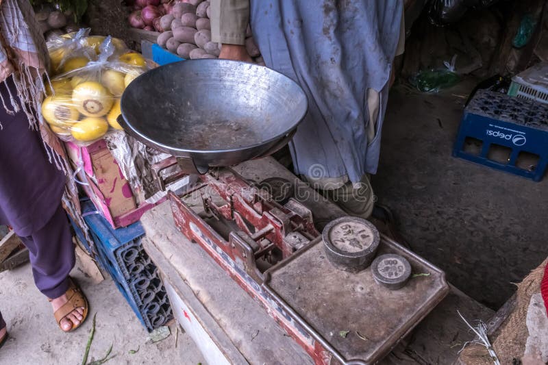 The Native Vegetable Weighing Scale in Pakistan Editorial Photography ...