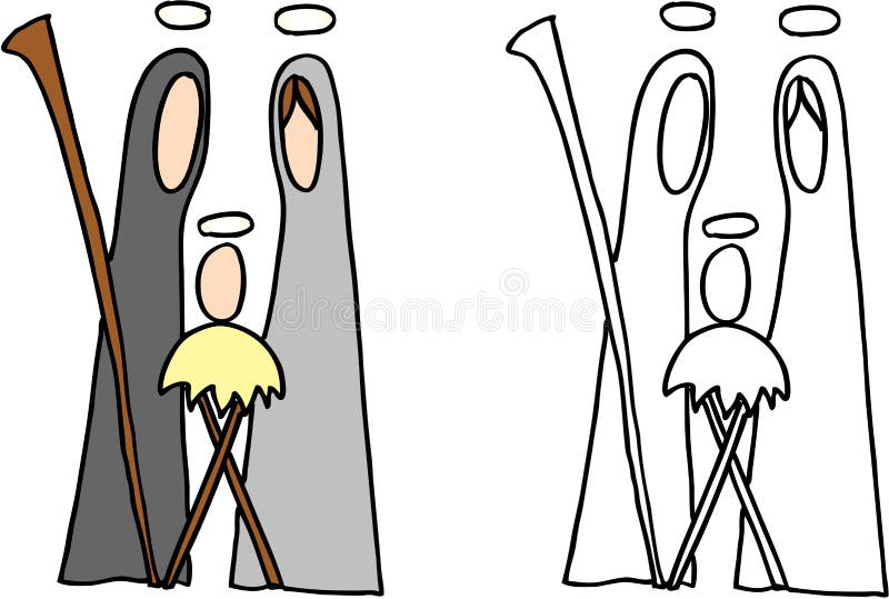 Abstract Nativity Scene stock vector. Illustration of graphics - 11877796