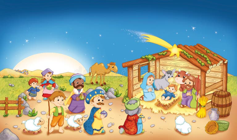 Nativity Shepherd Children Stock Illustrations – 16 Nativity Shepherd ...