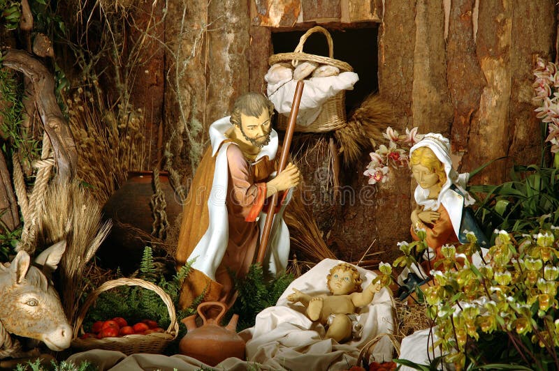 Full Nativity Scene stock photo. Image of christianity - 3816744