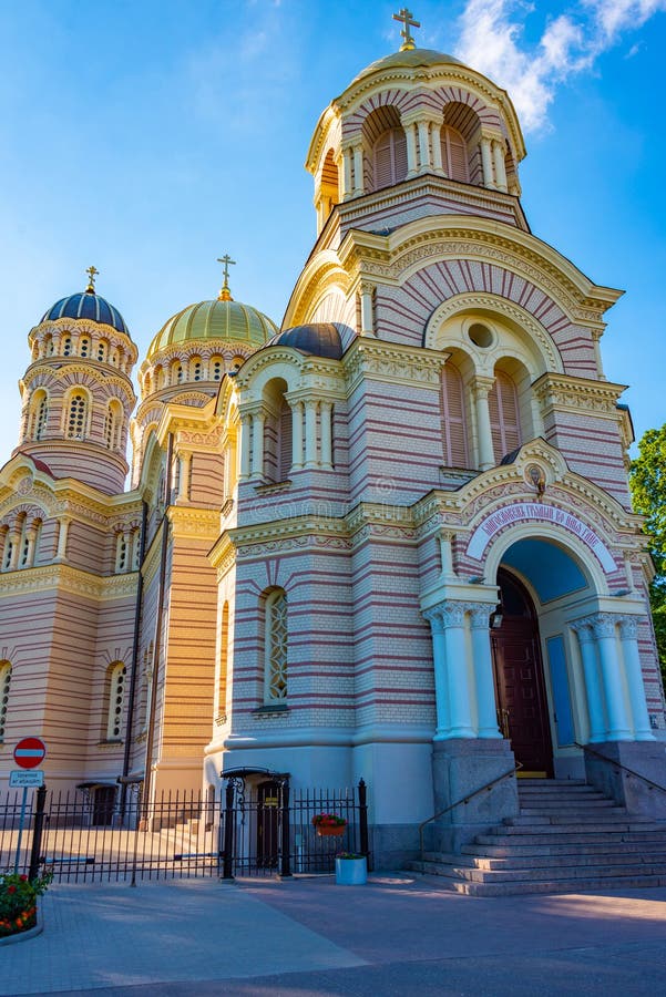 Nativity of Christ Orthodox Cathedral in Riga, Latvia Stock Image ...
