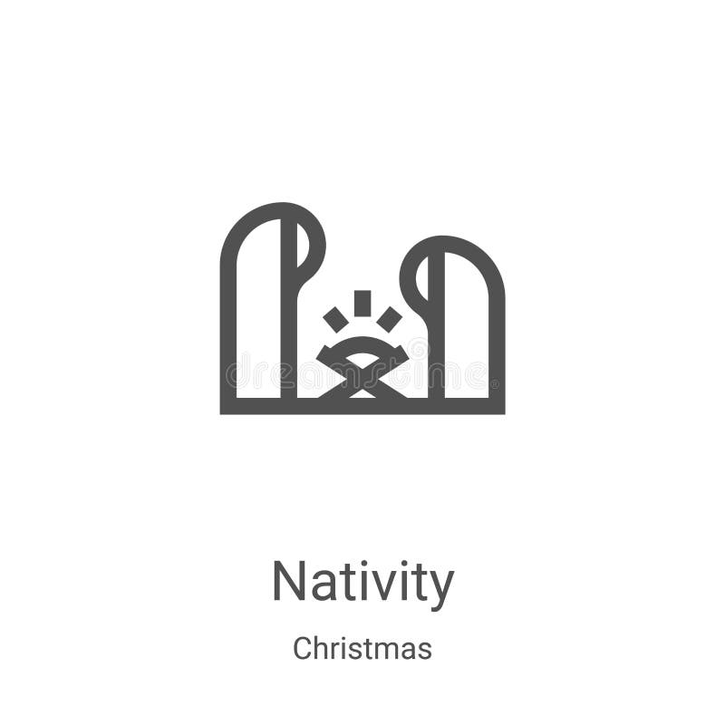 Nativity Icon or Symbol Set Stock Vector - Illustration of clip, holy ...