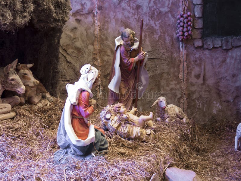 Nativity stock photo. Image of family, mother, creche - 36078318