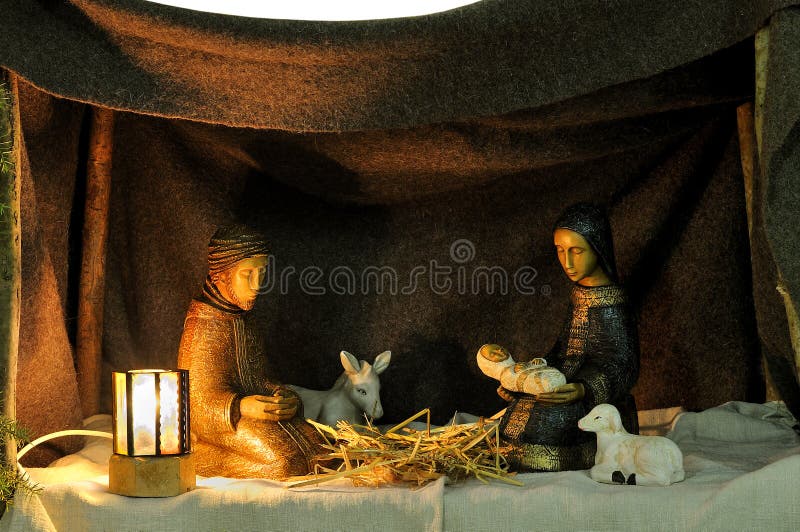 Manger and Star of Bethlehem Abstracy Christmas Background Nativity ...