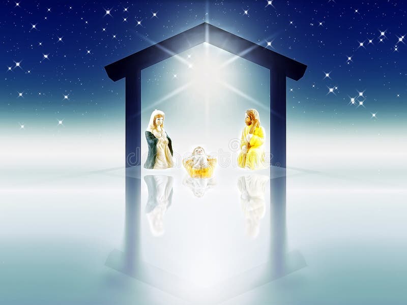 Nativity scene stock illustration. Illustration of mary - 21166929