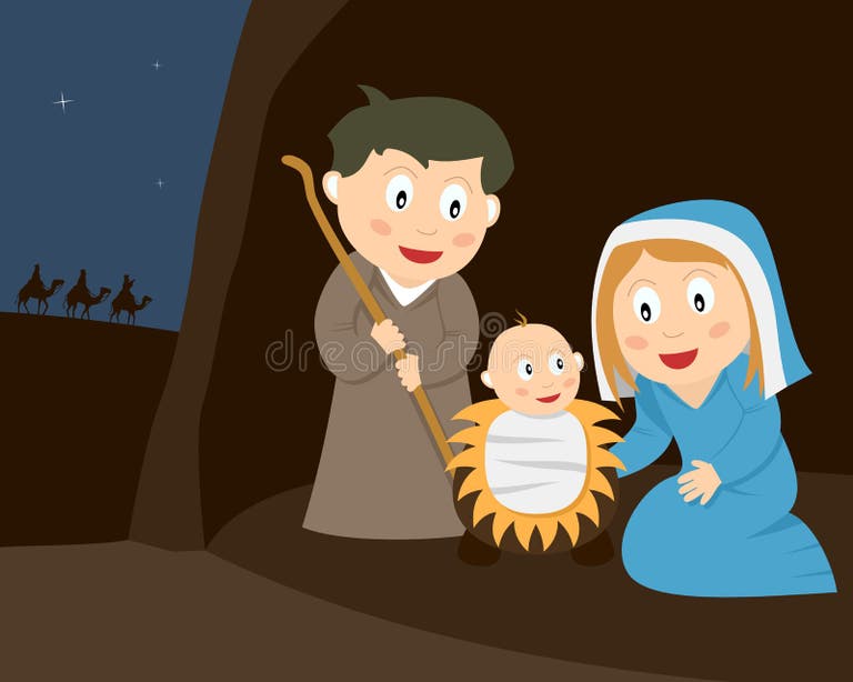 Cute Manger Scene Stock Illustrations – 745 Cute Manger Scene Stock ...